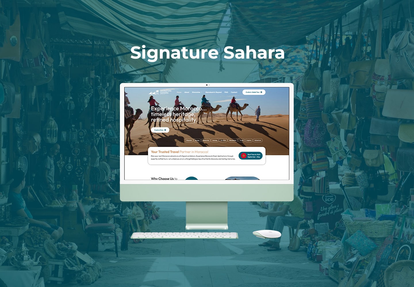 Portfolio : Signature Sahara - website made by Monkey Lab